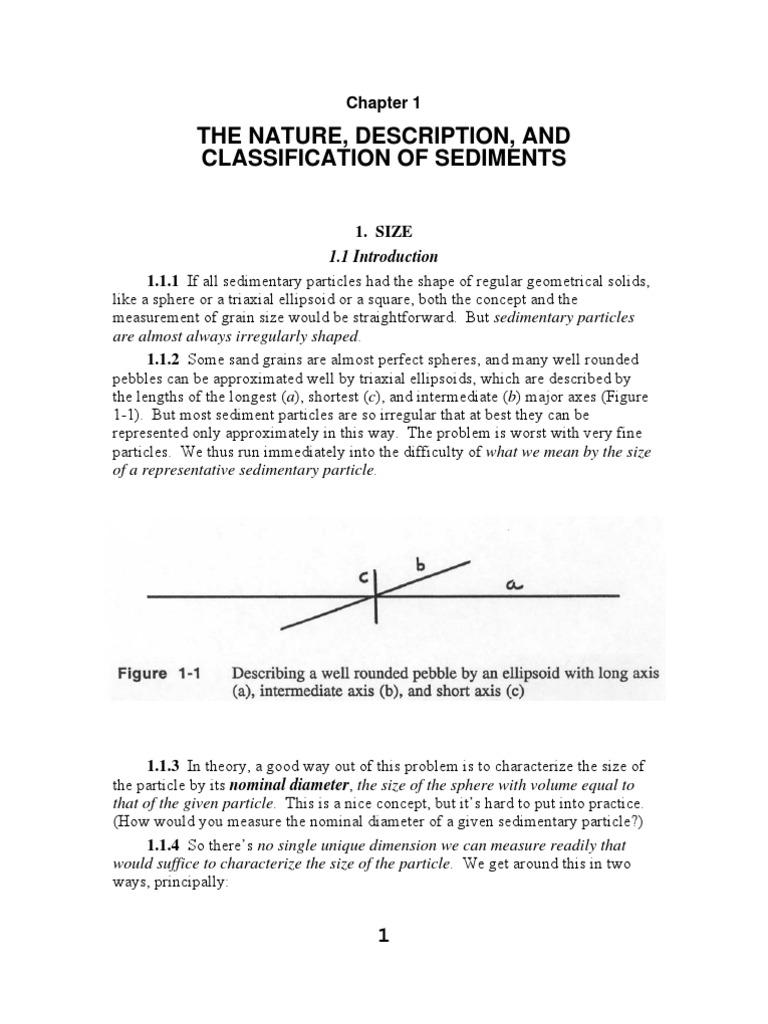 The Nature, Description, and Classification of Sediments | PDF ...