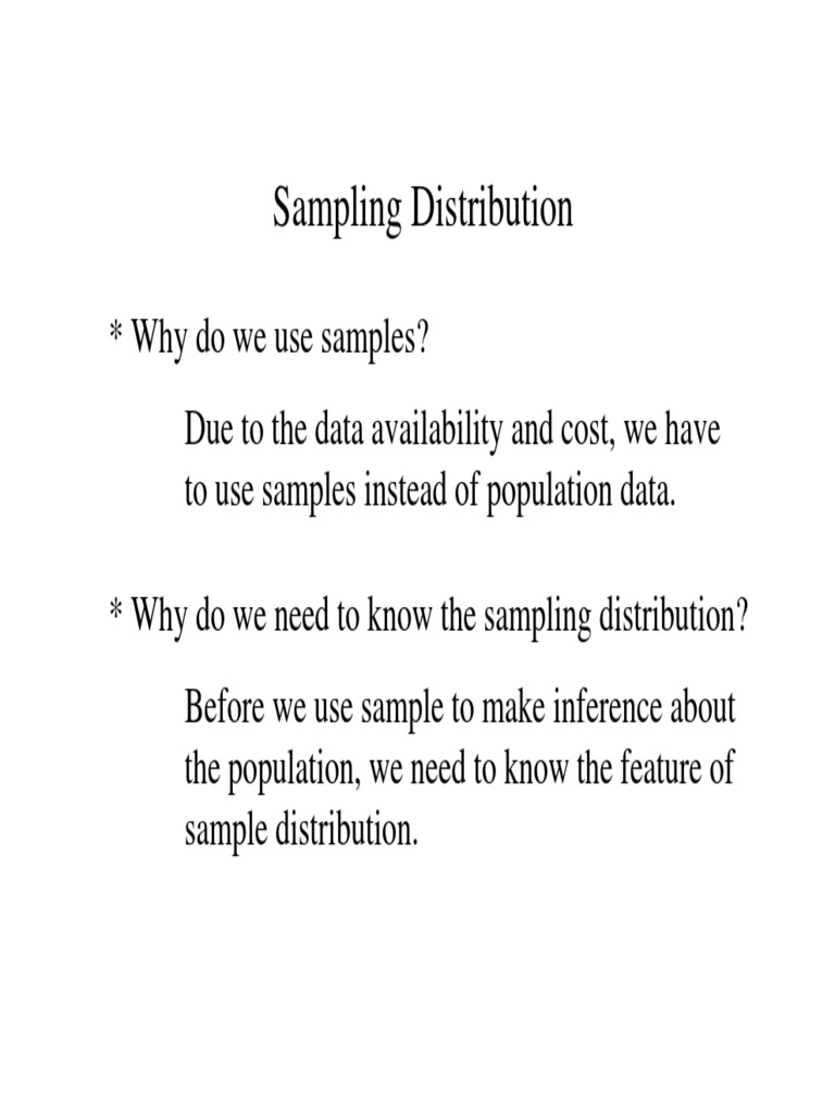 Sampling Distributions of Sample Means and Proportions PDF | PDF ...