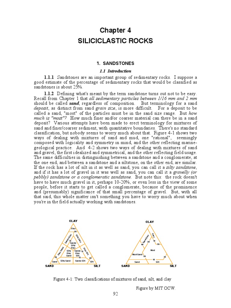 Overview of Siliciclastic Sandstones | PDF | Shale | Sandstone
