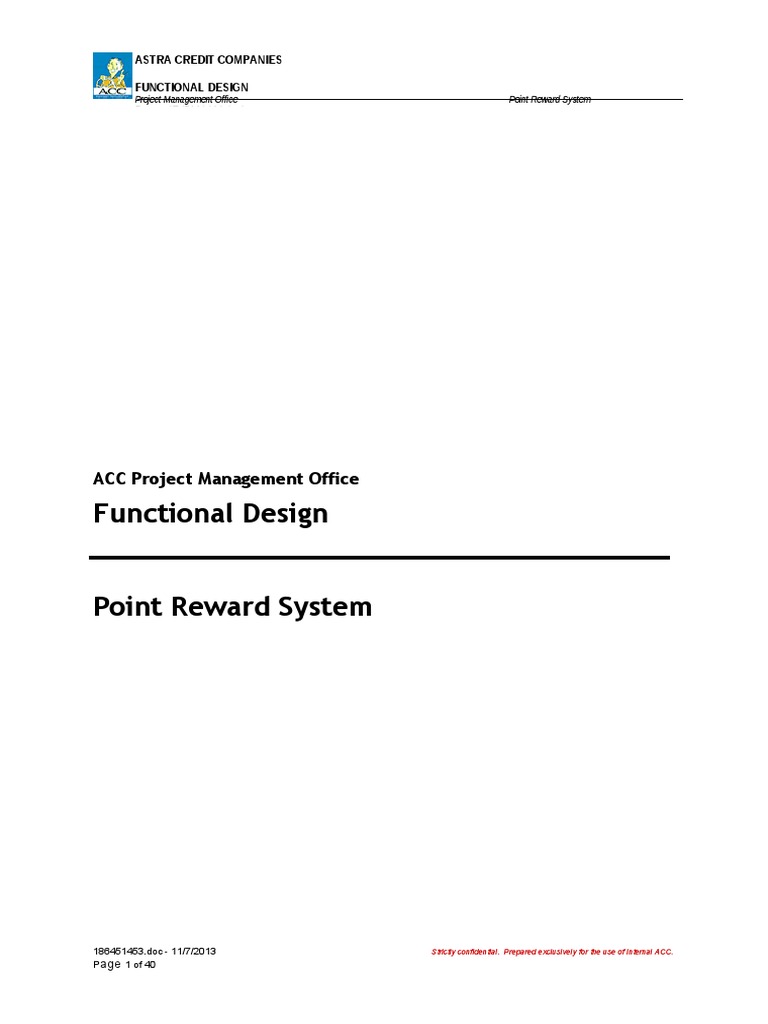 ACC Point Reward System Design | PDF