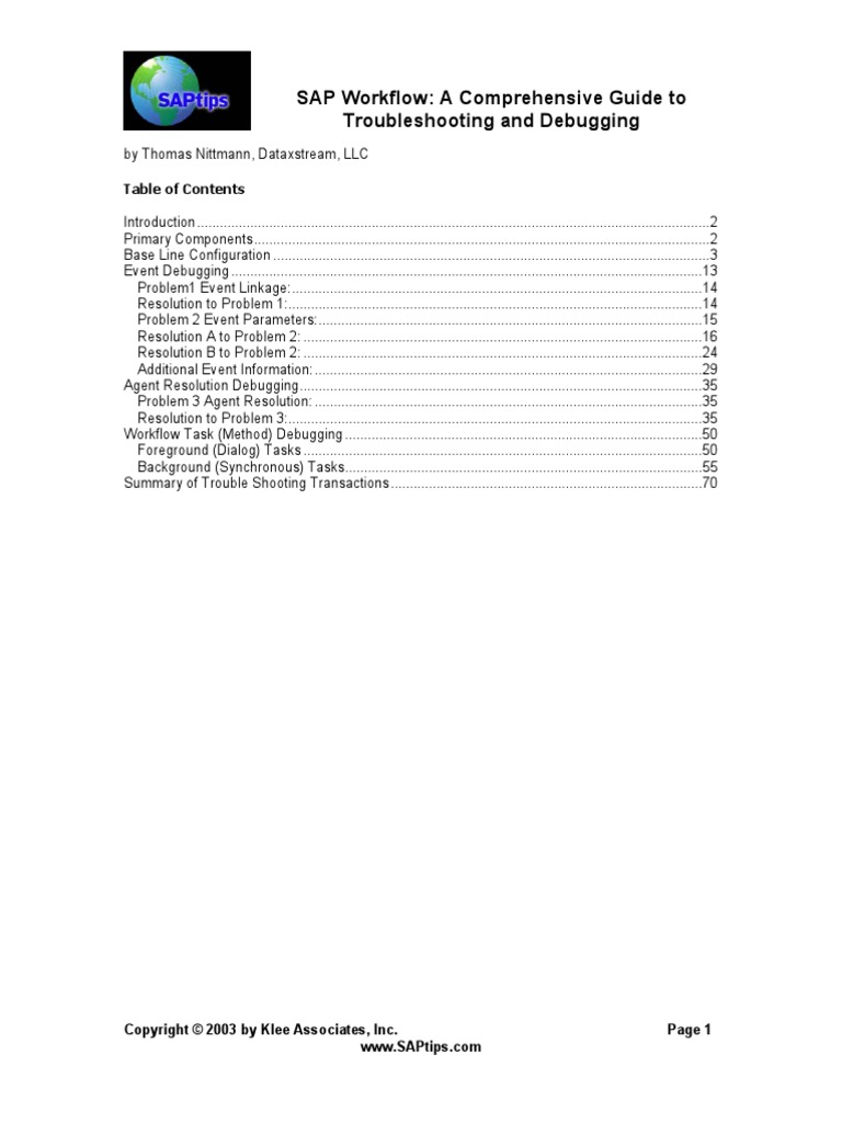 SAP Workflow: A Comprehensive Guide To Troubleshooting and Debugging | PDF