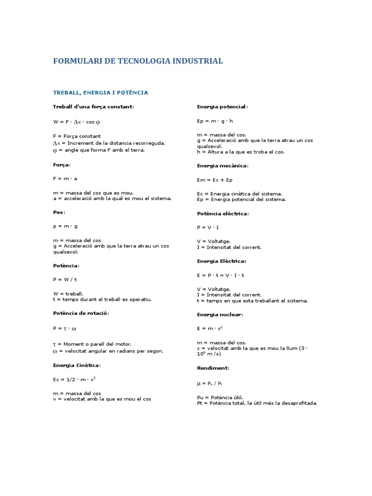 Formulari Ti | PDF
