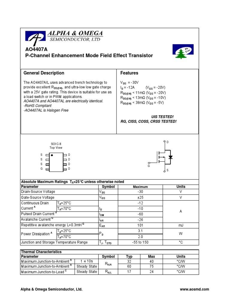 4407a | Field Effect Transistor | Capacitor