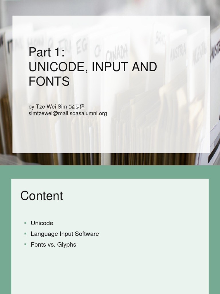 Unicode Input and Fonts | Download Free PDF | Typefaces | Character ...