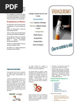 Triptico Tabaquismo | PDF | Fumar tabaco | Adicción