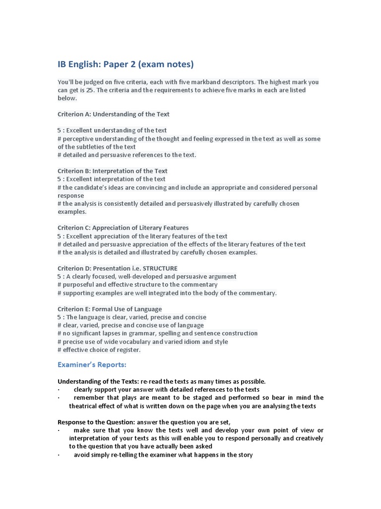 English Paper 2 Exam Technique | PDF | Essays | Test (Assessment)