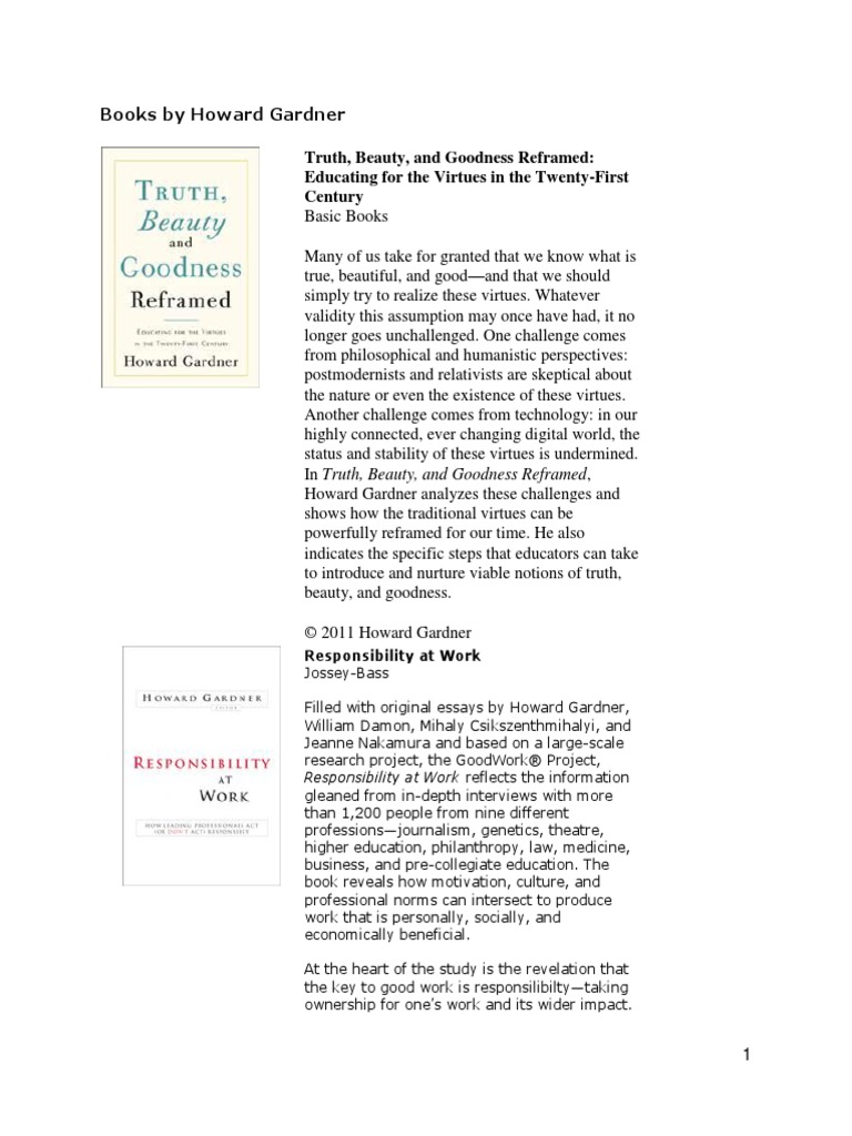 Howard Gardner | PDF | Librarian | School Library