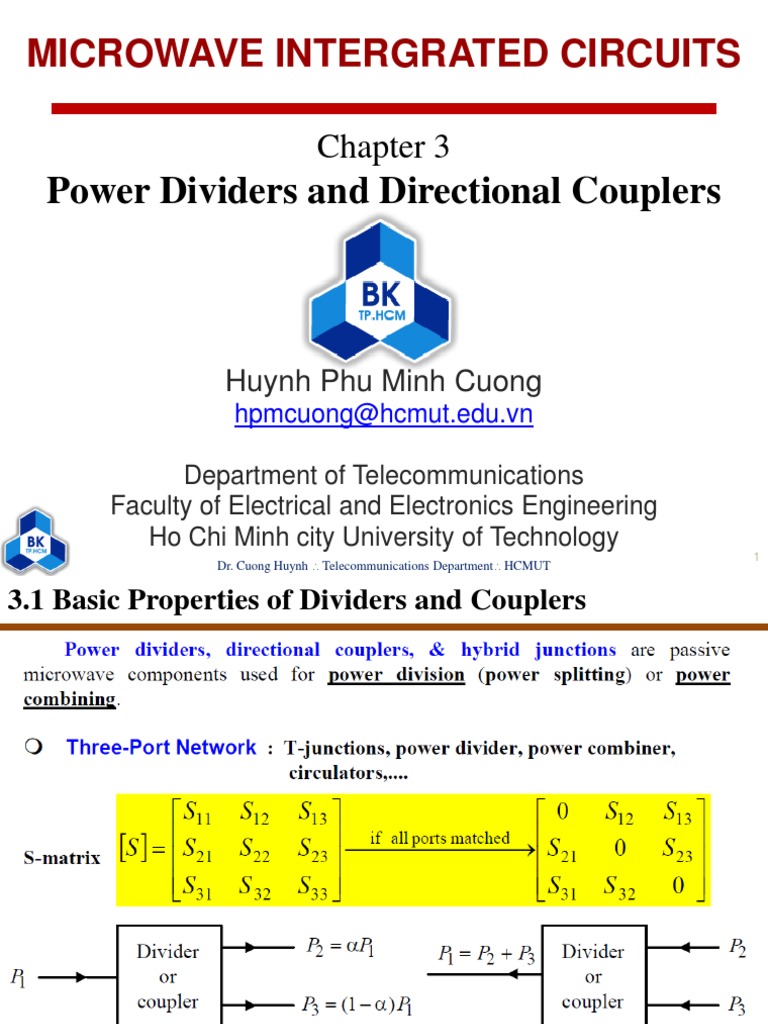 Chapter3 Power Dividers and Directional Couplers | PDF | Microwave ...