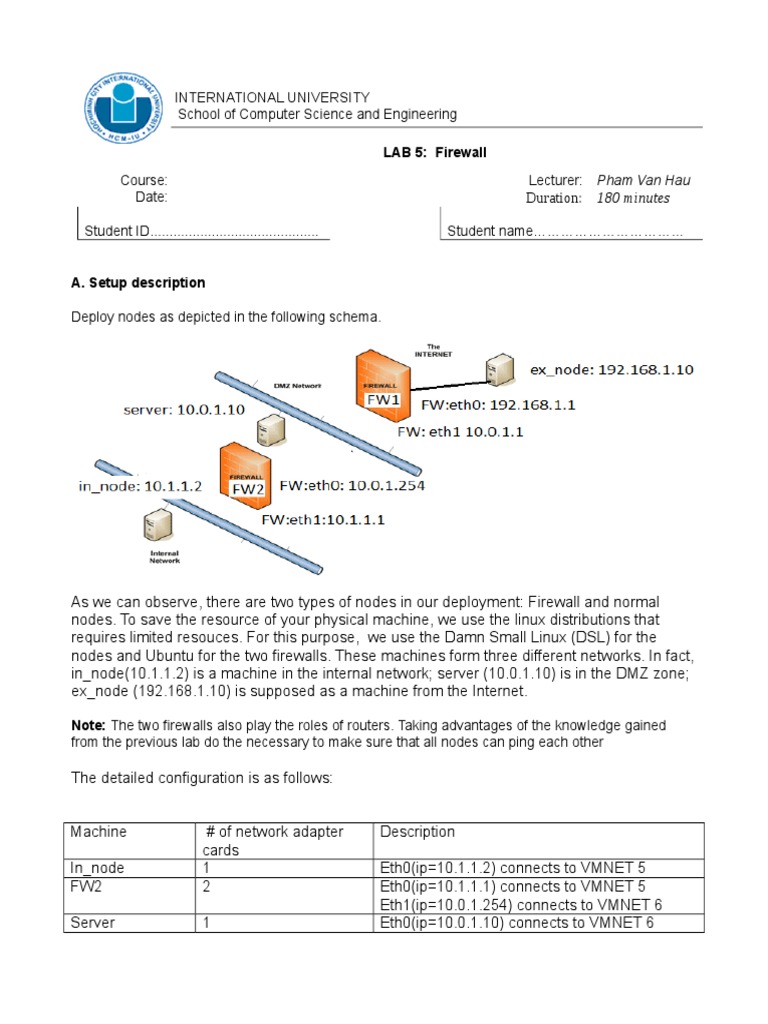 LAB 5: Firewall | Download Free PDF | Ip Address | Firewall (Computing)