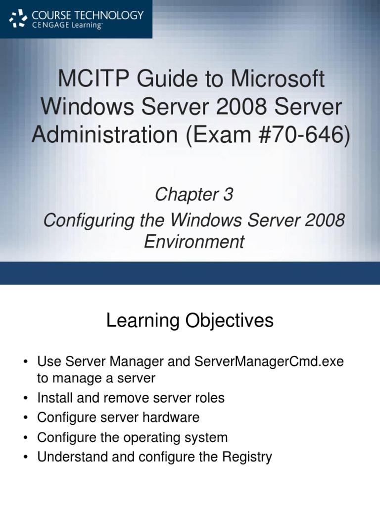MCITP Guide To Microsoft Windows Server 2008 Server Administration ...