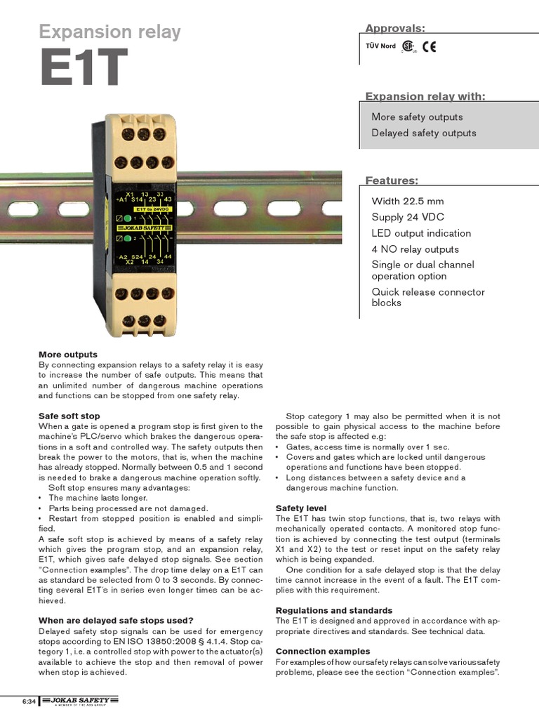 Expansion Relay: More Safety Outputs Delayed Safety Outputs | PDF ...