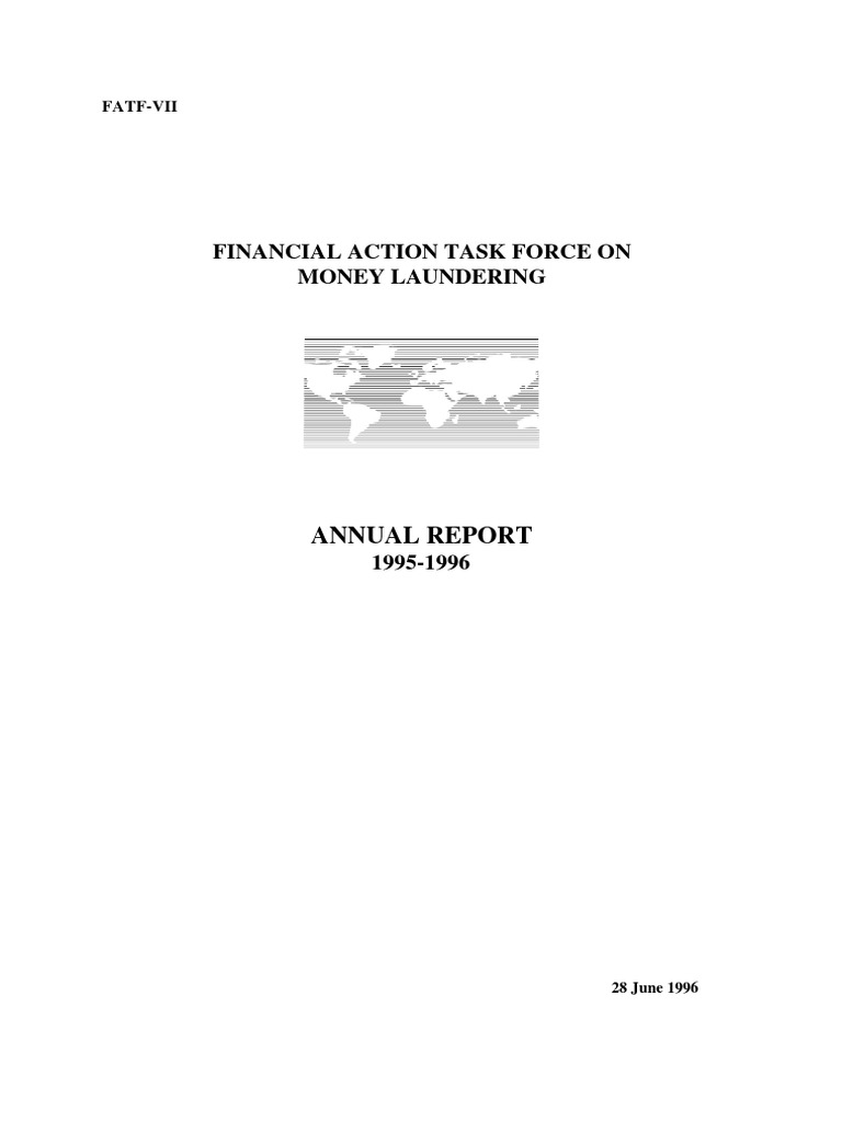 FATF GAFI. Annual Report 1995 - 1996. | PDF | Financial Action Task ...