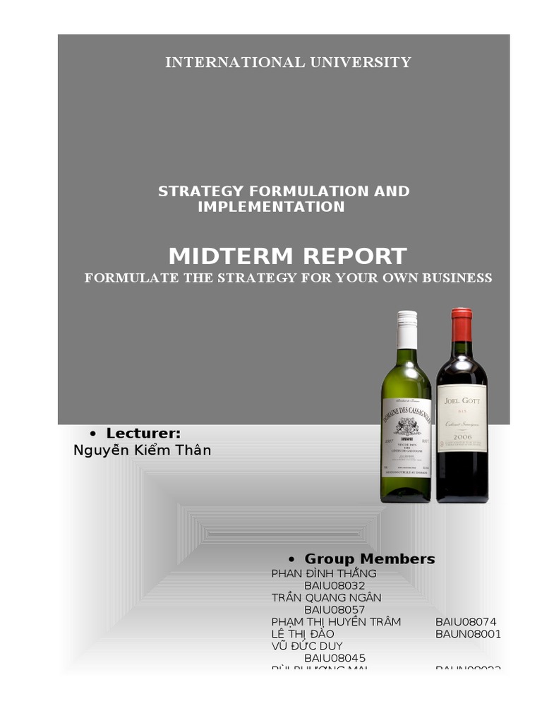 Midterm Report: International University | PDF | Wine | Grape