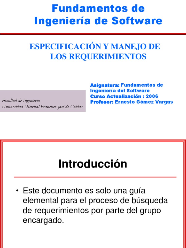 Requerimientos | PDF | Software | Ingeniería de software