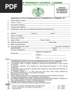 Pharmacy Council Registration Application | PDF | Pharmacist | Pharmacy