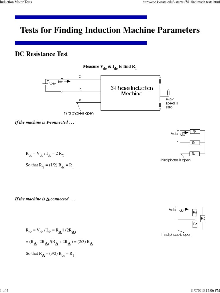 Induction Motor Tests PDF | PDF | Teaching Methods & Materials ...