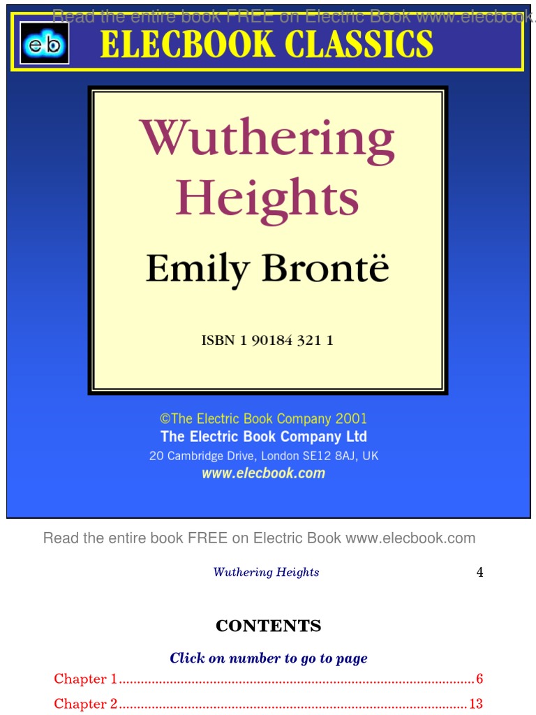 Wuthering Heights by Emily Brontë Preview | PDF | Wuthering Heights ...