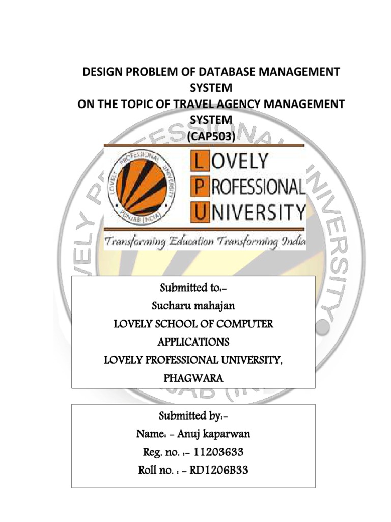 Designing a Database Management System for Travel Agency Management ...