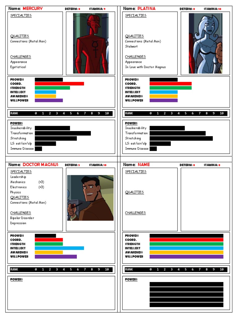 Character Stats and Powers Overview | PDF