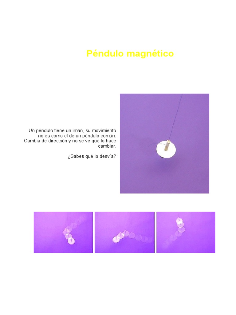 Péndulo Magnético | PDF | Imán | Péndulo