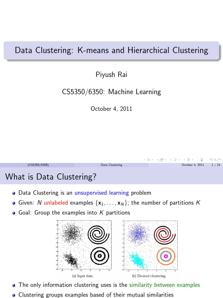 Data Clustering: K-Means and Hierarchical Clustering | Download Free ...