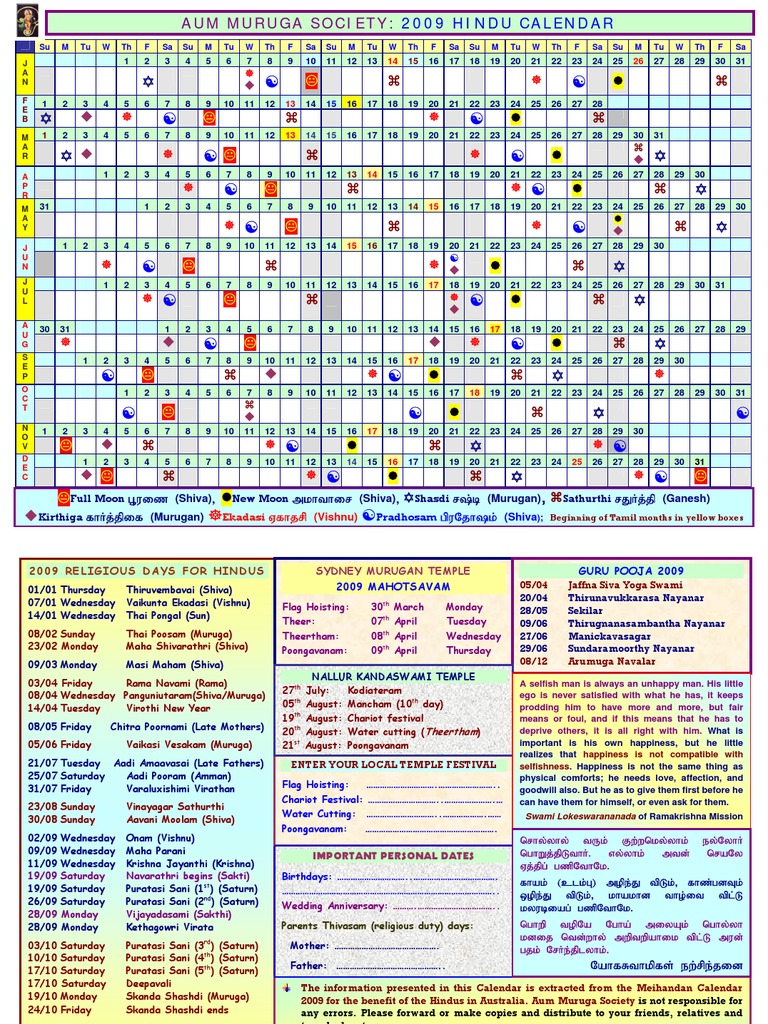 Hinducalender 2009 English | PDF | Indian Religions | Hindu Behaviour ...