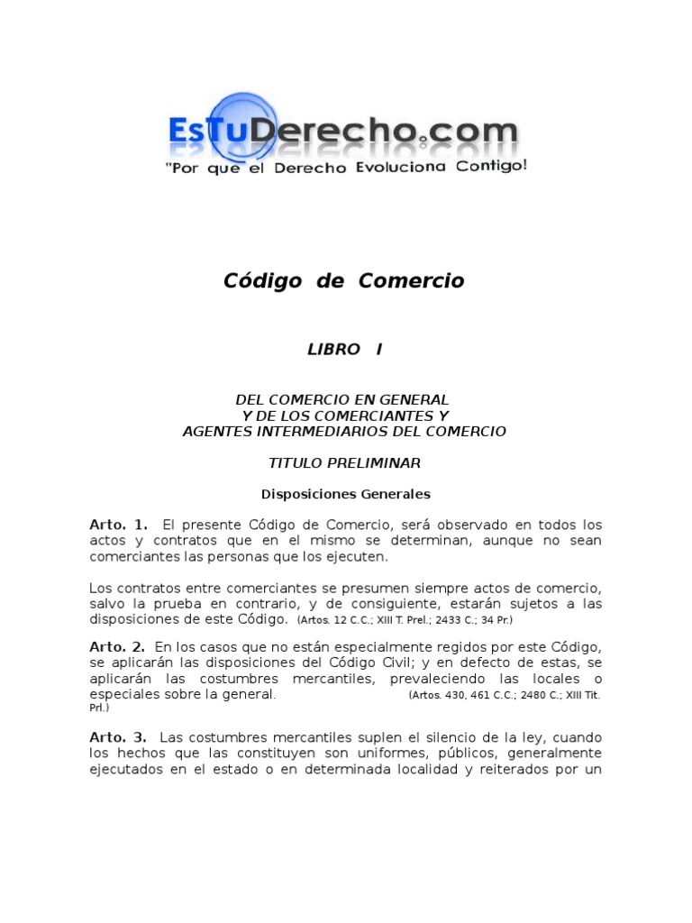Codigo de Comercio | PDF