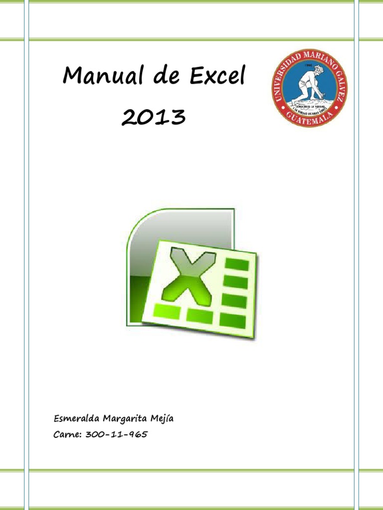Manual de Excel 2013: Interfaz y Funciones | PDF | Hoja de cálculo ...