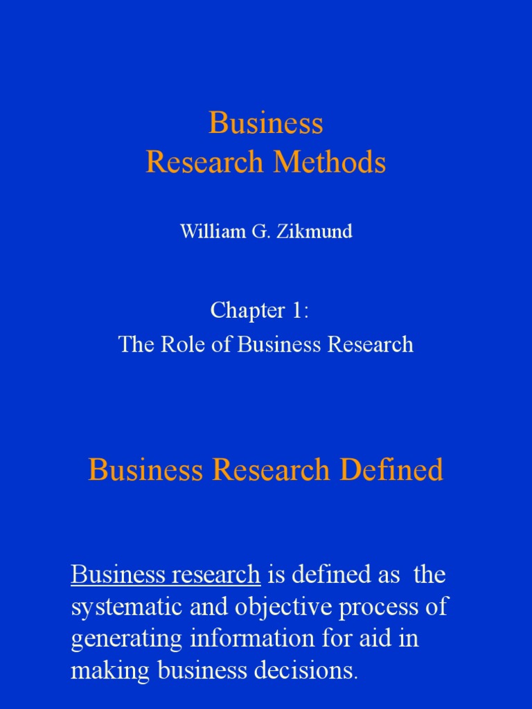 Business Research Methods - I | PDF