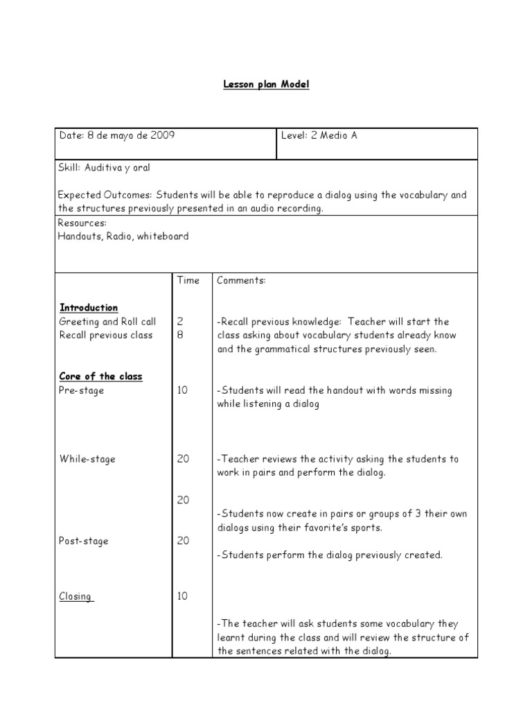 Lesson Sports | PDF | Vocabulary | Language Acquisition