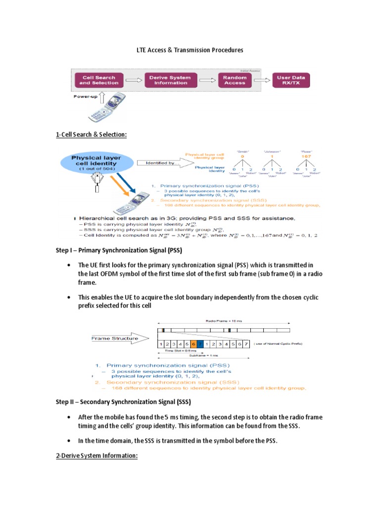 Step I - Primary Synchronization Signal (PSS) | PDF | Duplex ...