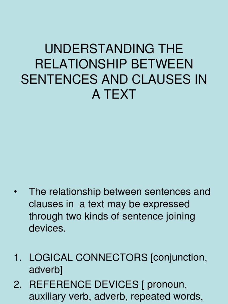 Understanding The Relationship | PDF