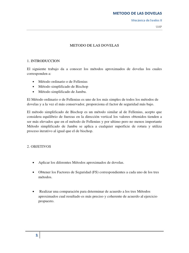 Métodos de Dovelas en Estabilidad de Taludes | PDF | Mecánica de suelos ...