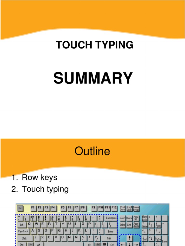 Touch Typing - Summary | PDF