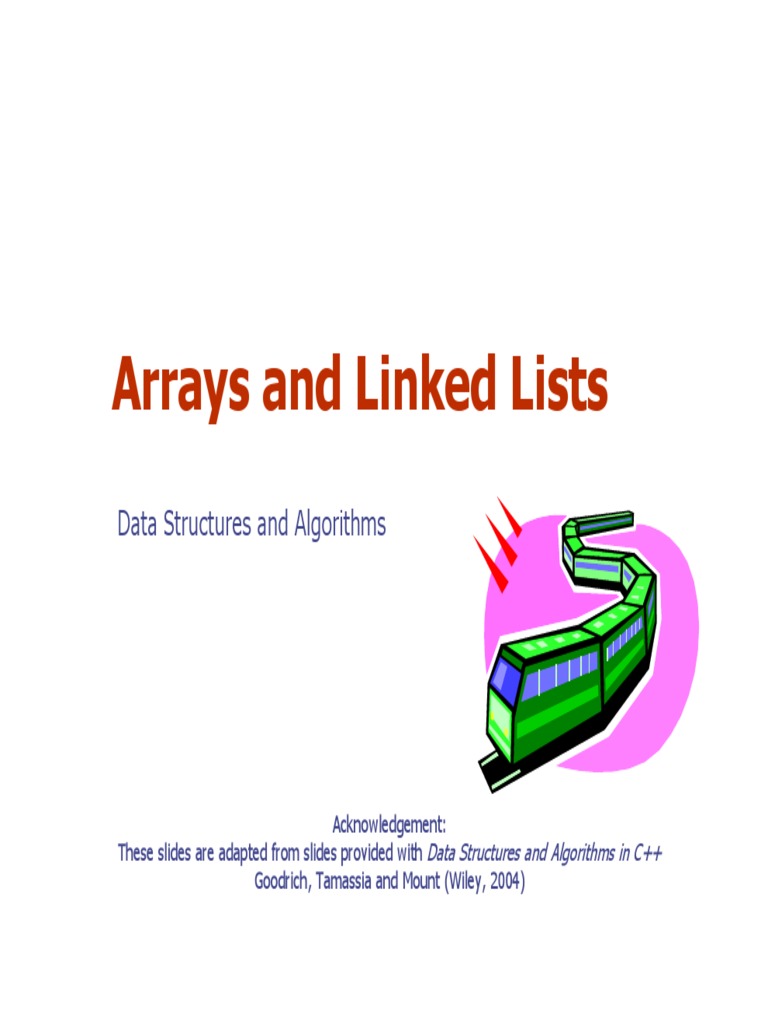 Arrays And Linked Lists Data Structures And Algorithms Pdf