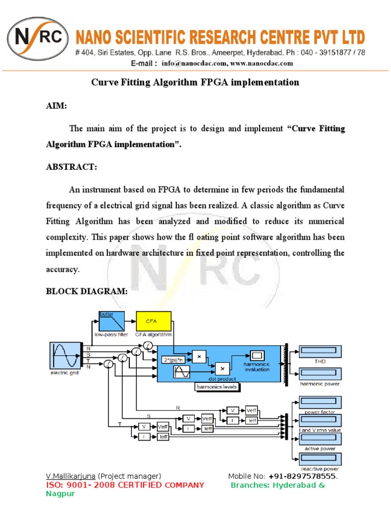 Curve Fitting Algorithm Fpga Implementation Pdf Algorithms Field Programmable Gate Array 8902