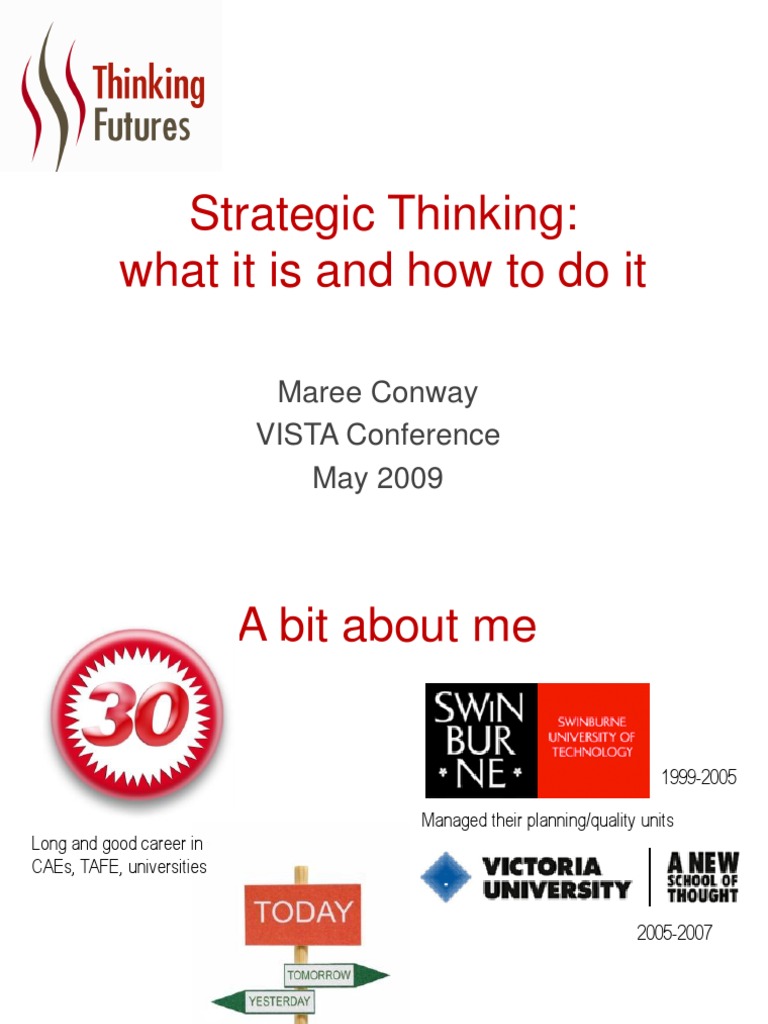 Strategic Thinking What It Is and How To Do It | PDF | Strategic ...