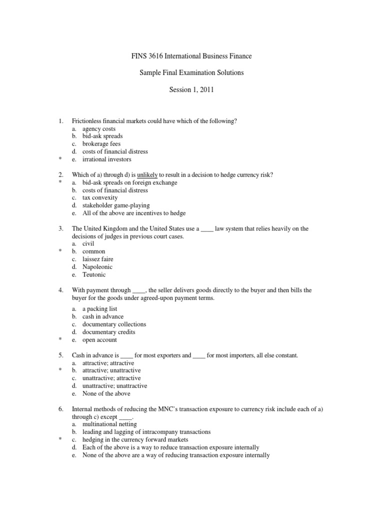 Sample Final Solutions PDF | PDF | Hedge (Finance) | Futures Contract