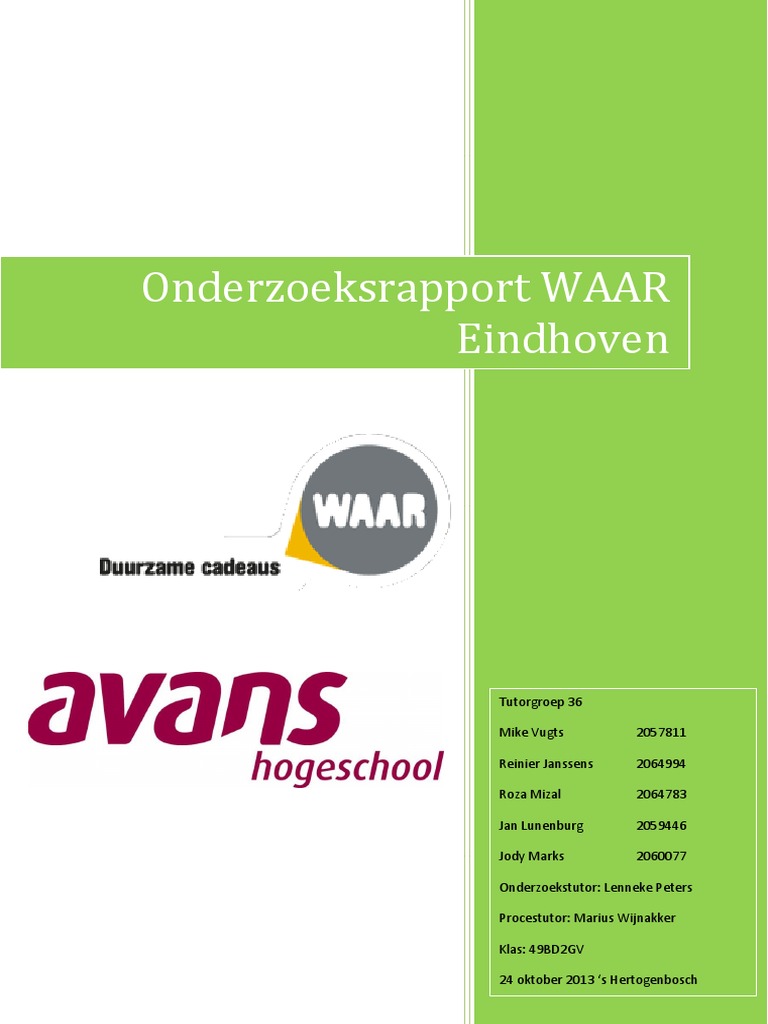 Onderzoeksrapport | PDF