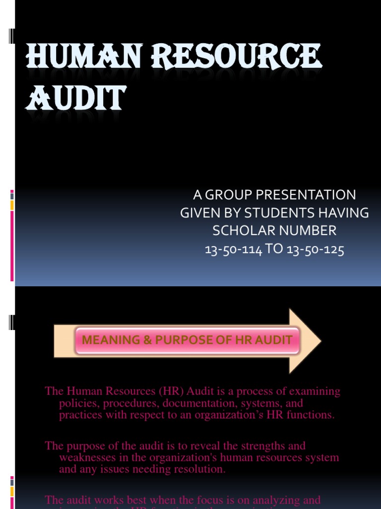 Human Resource Audit | PDF | Business
