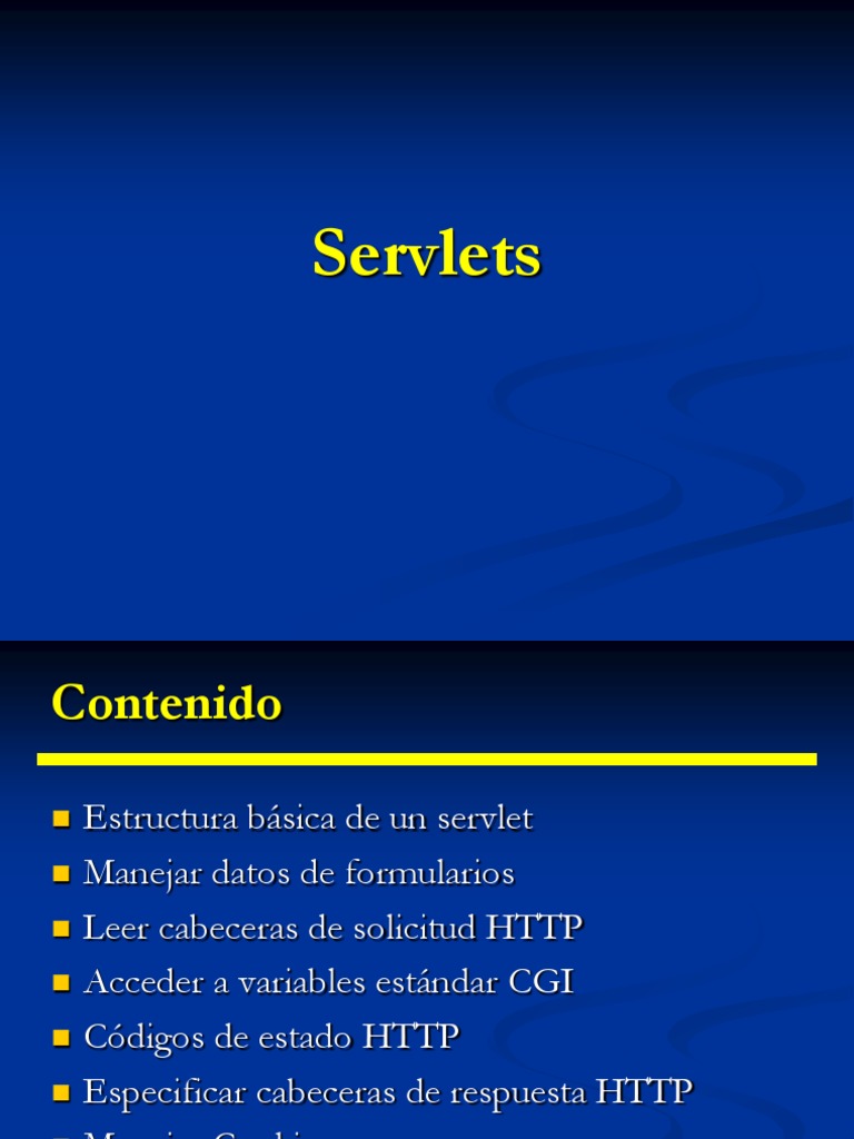 Servlets en - Java Propiedades | PDF | Servidor web | Internet y web