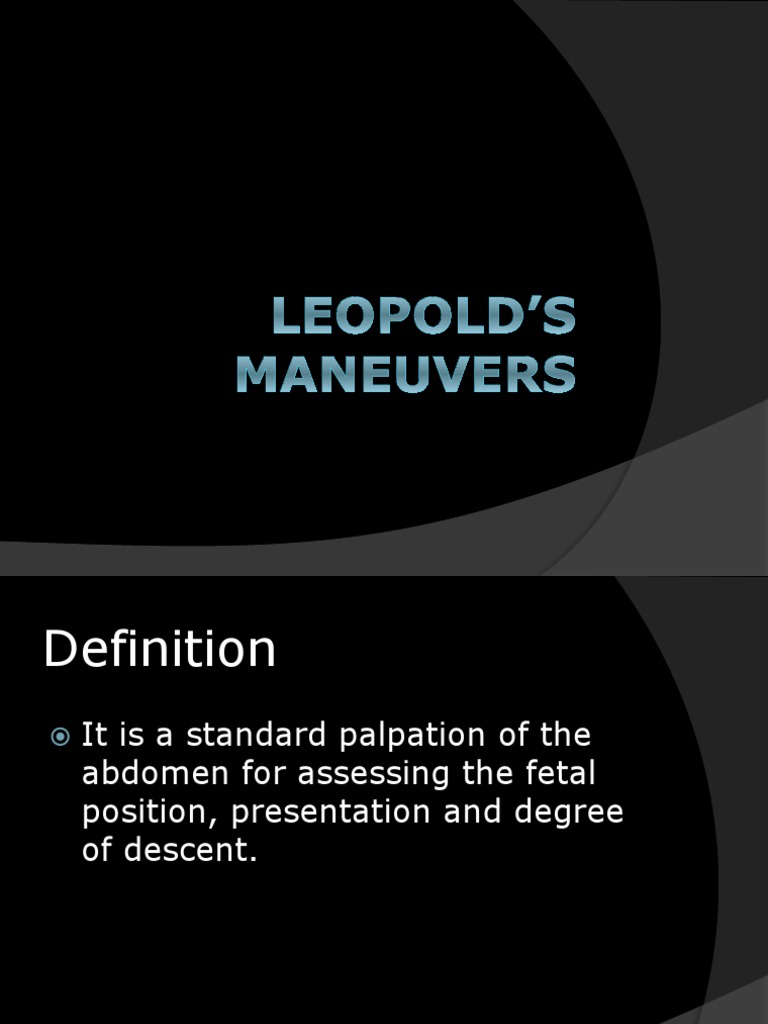 Leopold's Maneuvers | PDF
