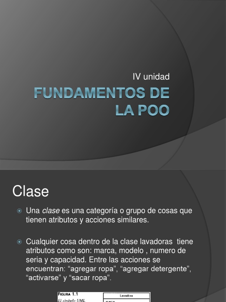 Fundamentos de La Poo Diagrama de Clases | PDF | Objeto (informática ...