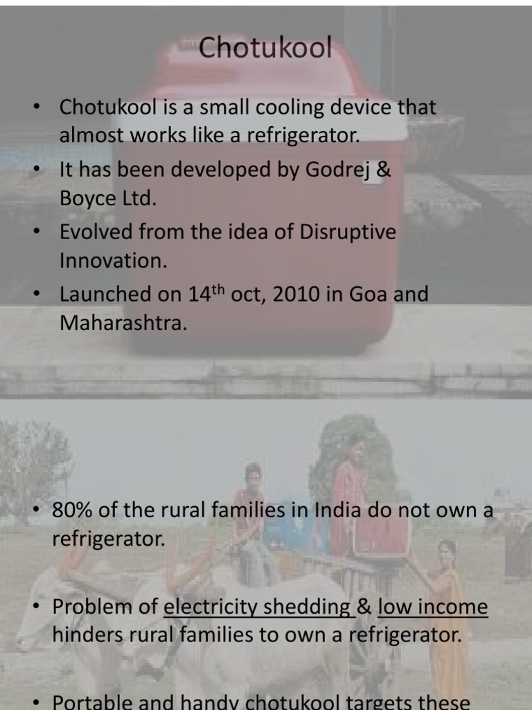 Chotukool: Innovative Rural Cooling Solution | PDF | Refrigerator | Litre