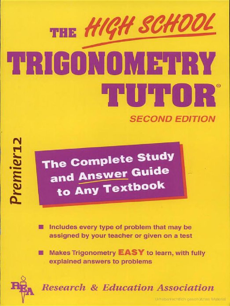 High School Trigonometry Tutor PDF | PDF
