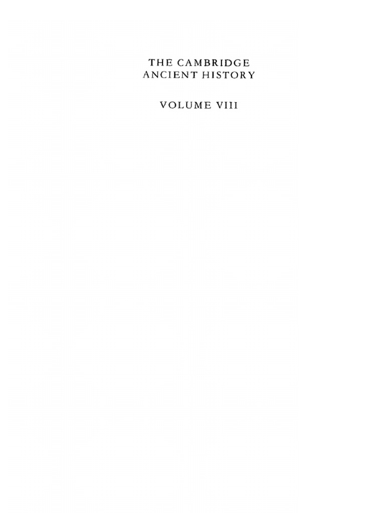 Cambridge Ancient History Vol.8 - Rome and The Mediterranean To 133 BC ...