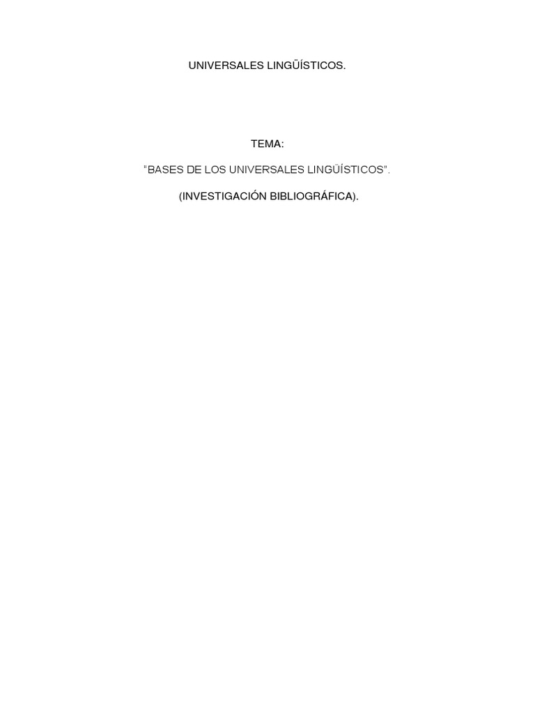 Monogénesis | PDF | Lingüística | Interacciones de disciplina académica