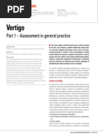 AAFP Dizziness - Evaluation and Management | PDF | Vertigo | Ménière's ...
