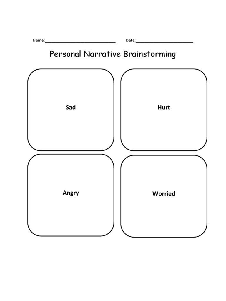 Personal Narrative Brainstorming Tool | PDF