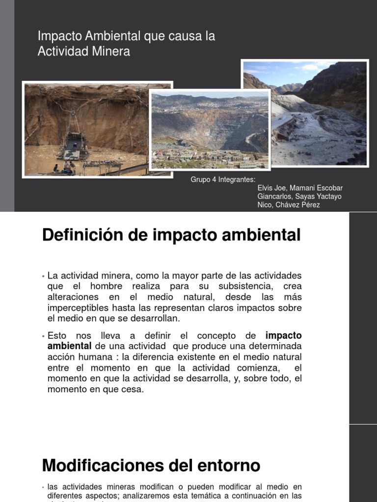 Impacto Ambiental de la Minería | PDF | Minería | La contaminación del agua